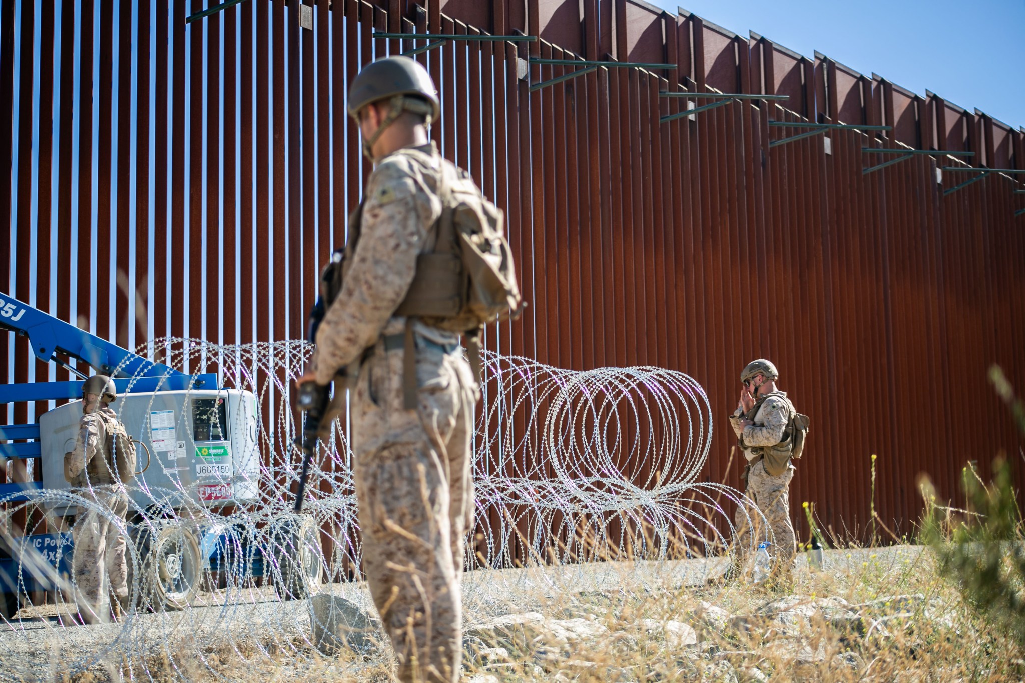 Border Report: Marines Return to Imperial Beach After Laying Miles of ...